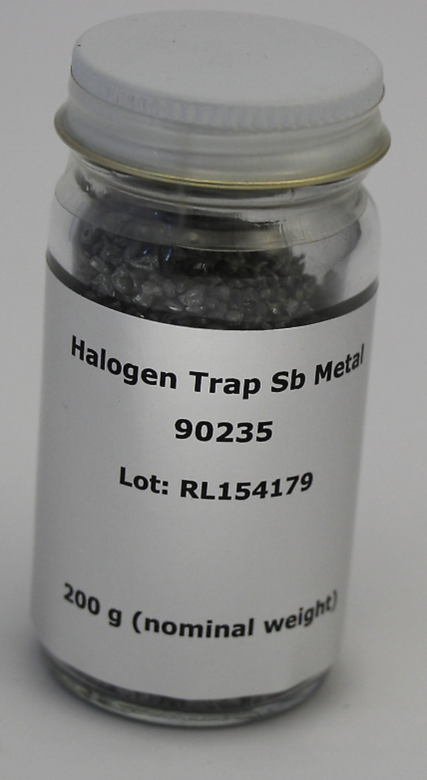 Filling for halogen trap
